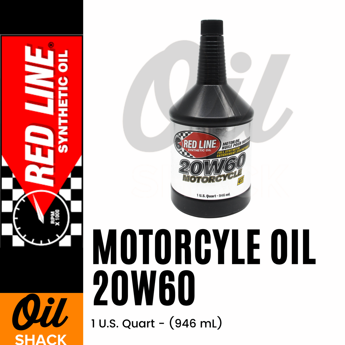 RED LINE 20W60 MOTORCYCLE OIL | 1 QUART – Oil Shack