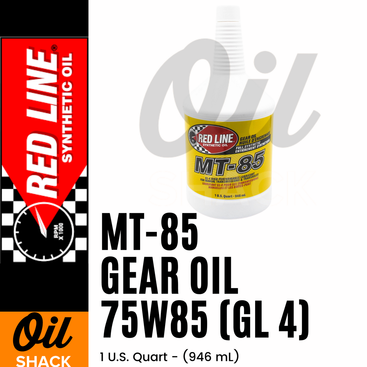 RED LINE MT-85 75W85 GL-4 GEAR OIL | 1 QUART – Oil Shack
