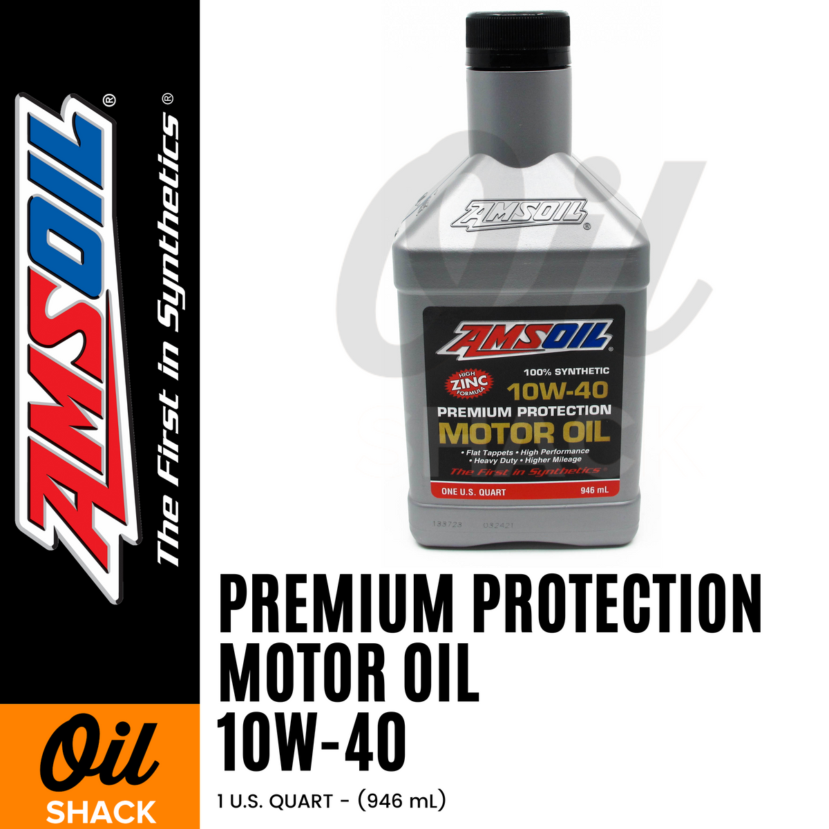 AMSOIL 10W40 PREMIUM PROTECTION ENGINE OIL FULLY SYNTHETIC (1 QUART ...